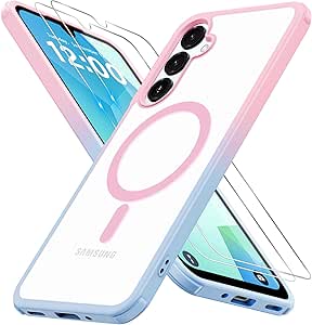 Amazon.com: Iokmax for Samsung Galaxy A16 5G Case with 2X Screen Protector, Magnetic Military ...
