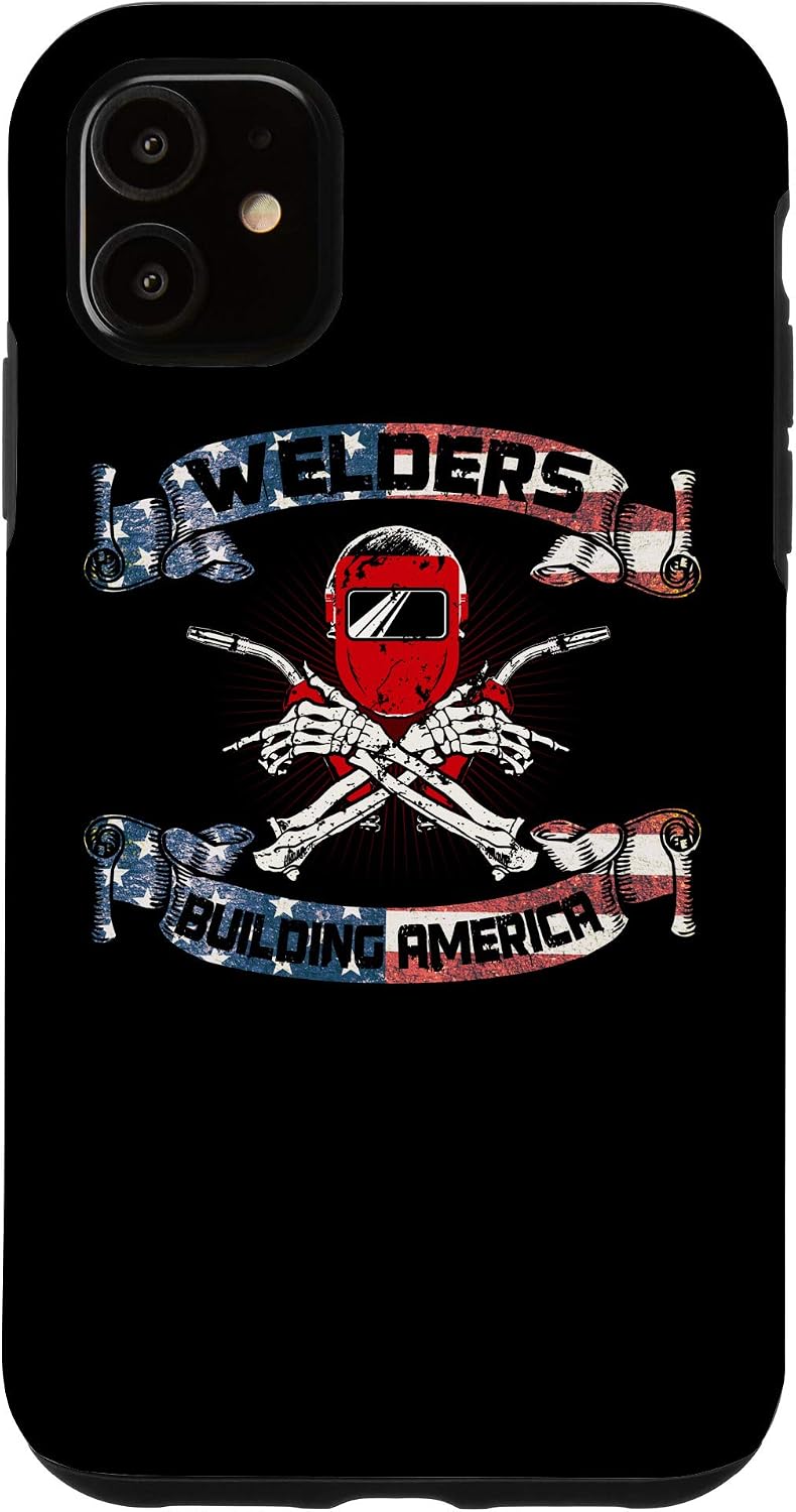 Amazon.com: iPhone 11 Welder Gifts Patriotic Welding Building This ...