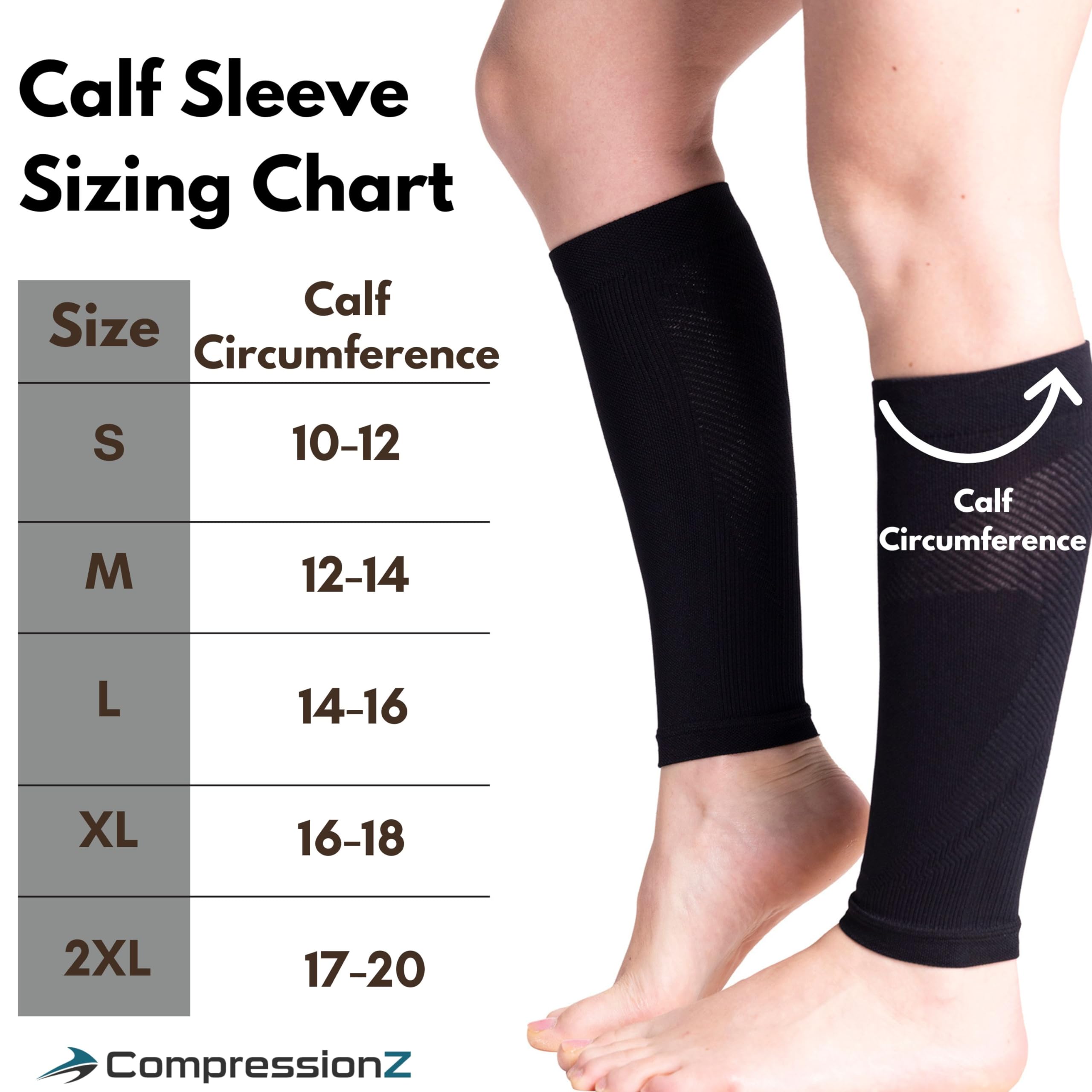 Snapklik.com : Calf Compression Sleeve Men & Women Pain Relief - Running