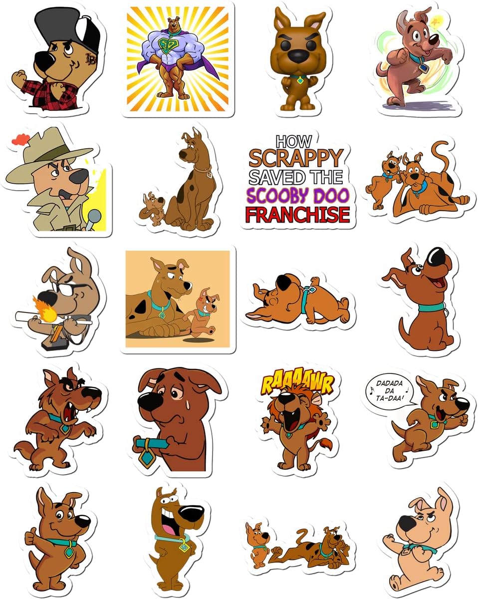Amazon.com: Stickers 20 Pcs Per Pack Scrappy Aesthetic Doo Laptop Vinyl ...