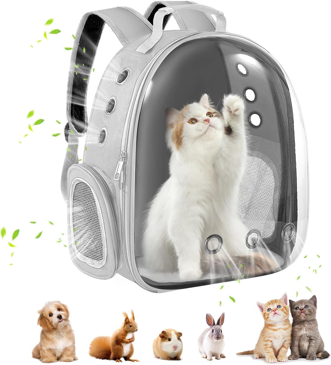 Amazon.com : PROKEI Cat Backpack Carrier,Expandable Pet Bubble Backpack ...