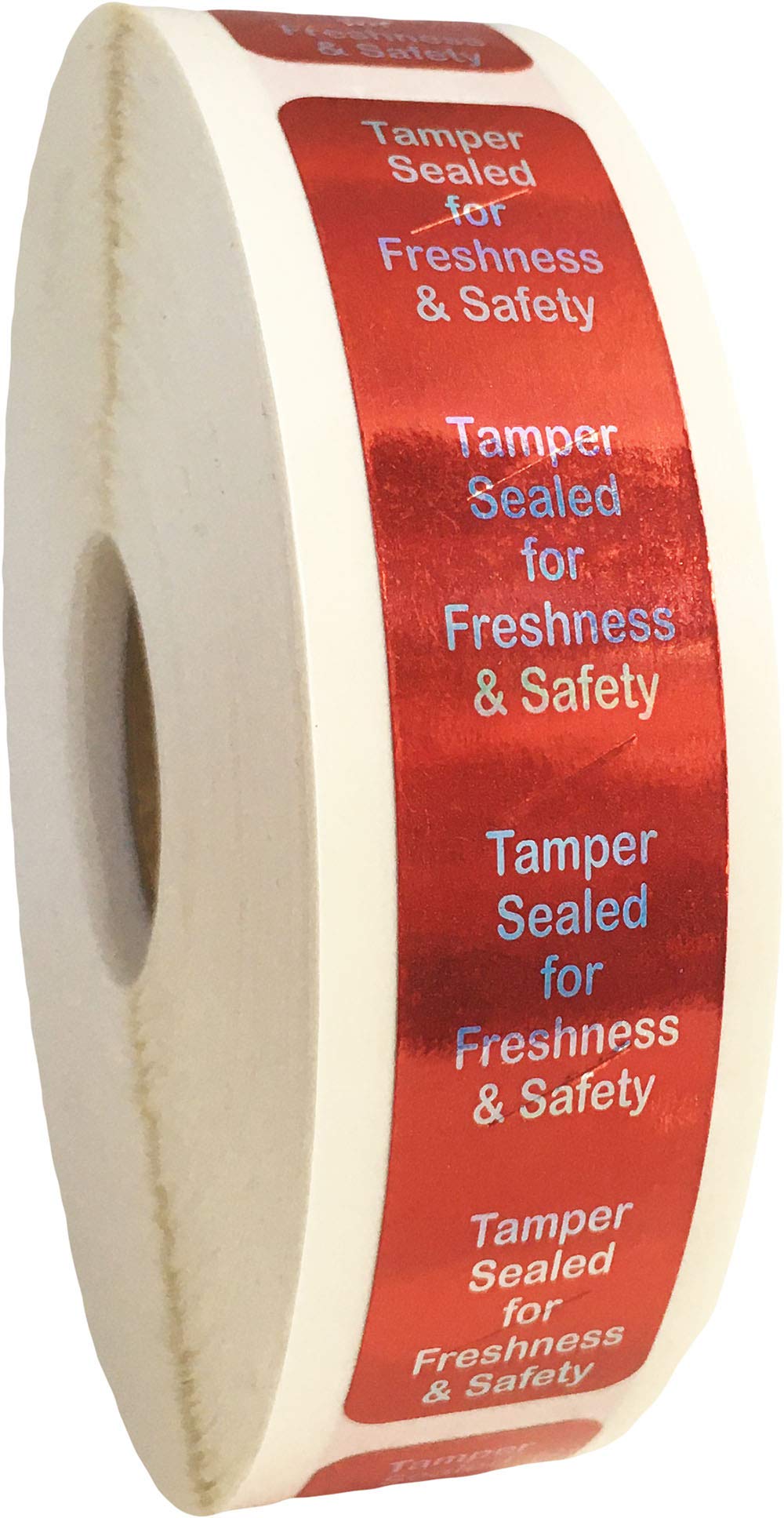 Buy InStockLabels 500 Metallic Red Tamper-Evident Food Seal Stickers ...