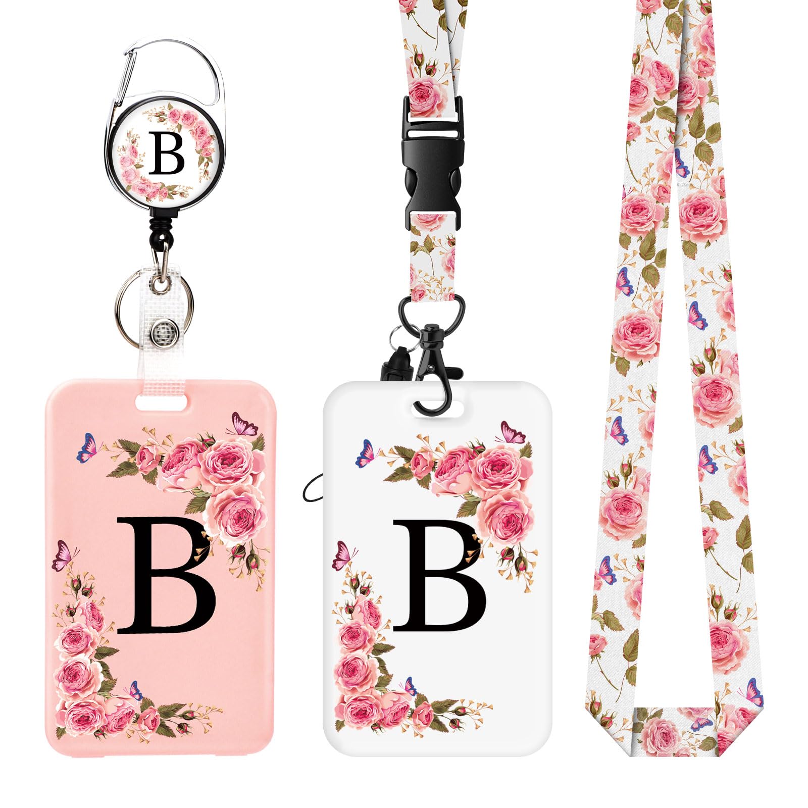 2 Pack A-Z Letter Lanyard with Card Holders, Personalized Card Holders ...