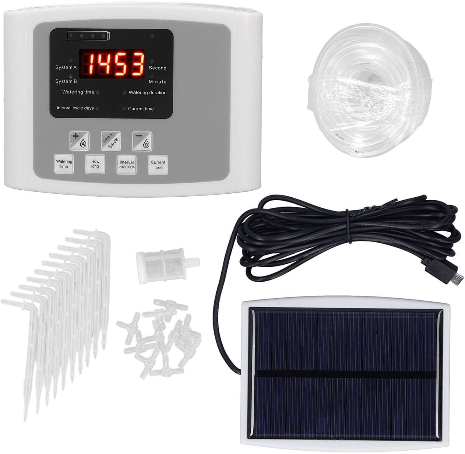 Amazon.com: Solar Smart Water Timer, Solar Powered Hose Timer Automatic ...