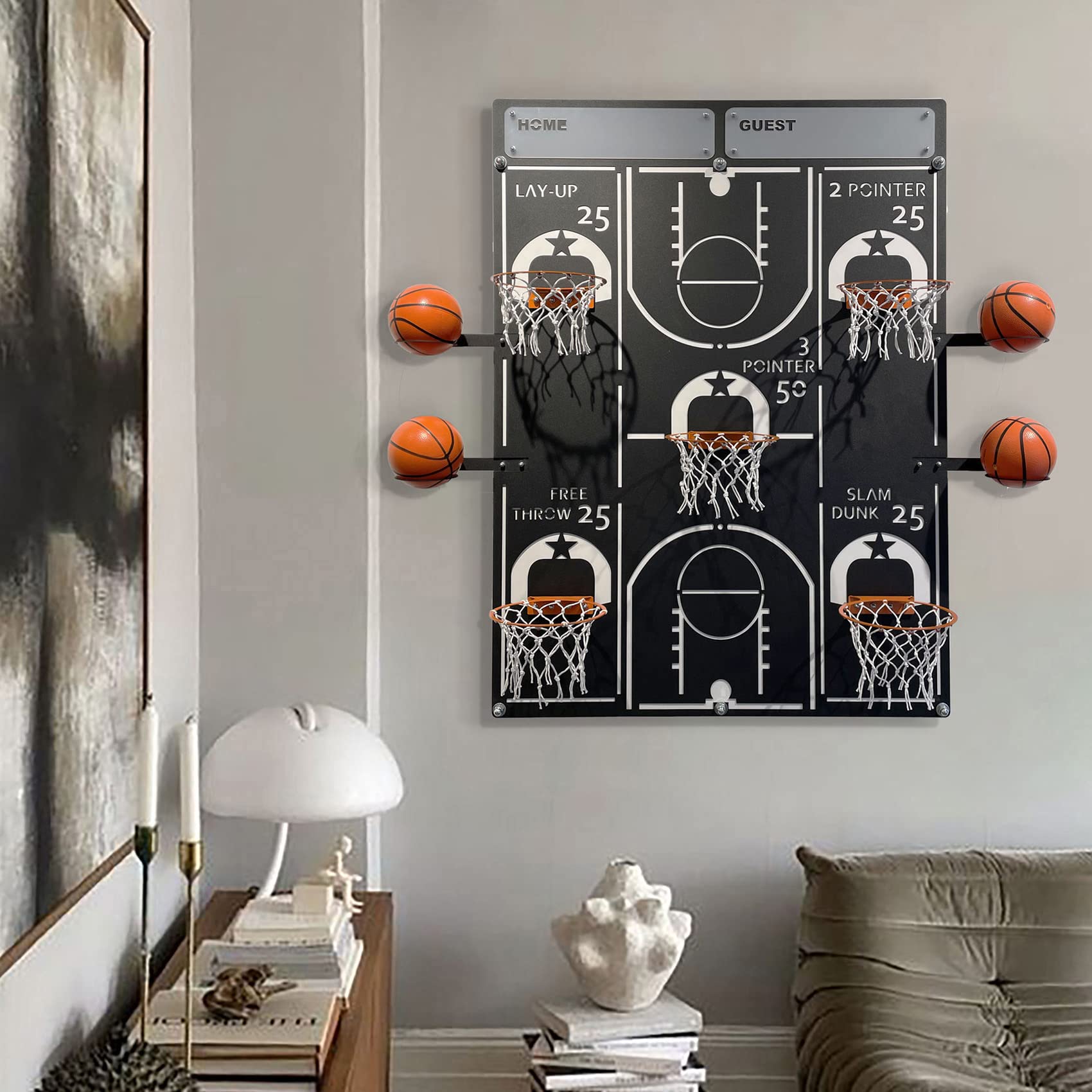 Basketball Wall Decor 3D Out Space Wall Decal Basketball Fans Wall