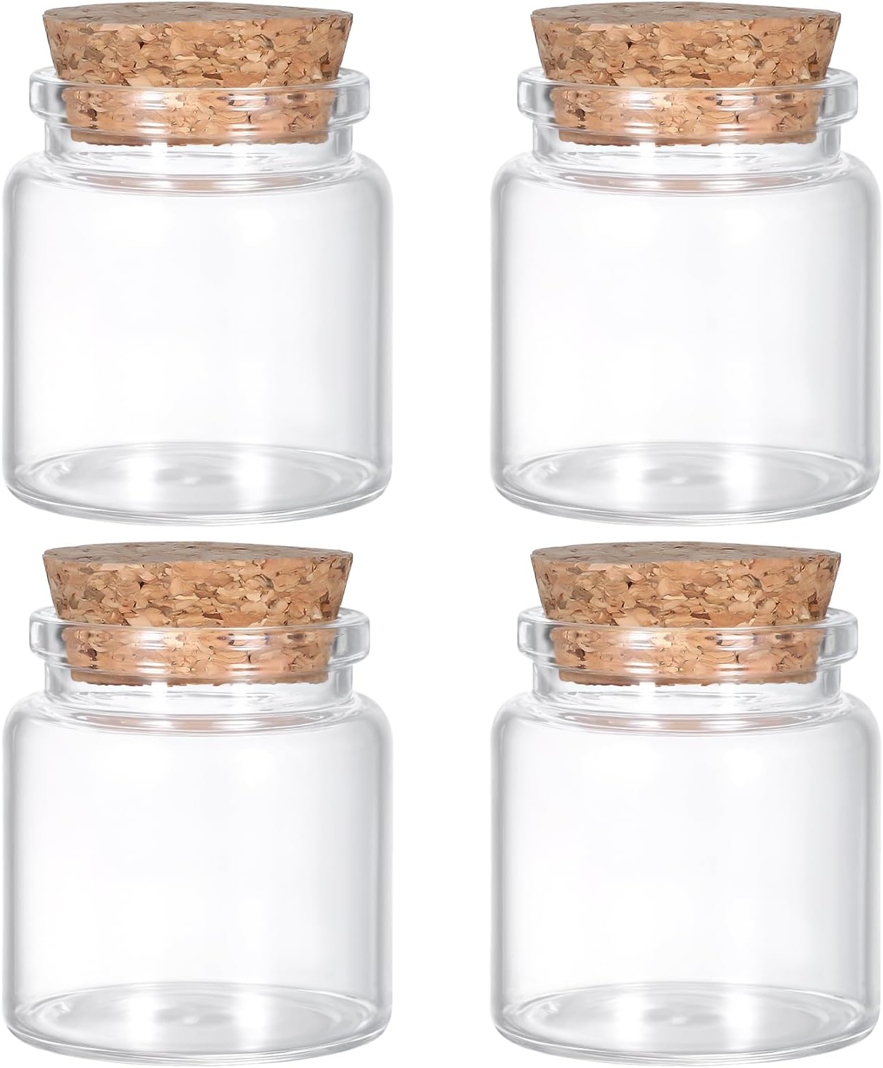 Amazon.com: Lusofie 4PCS 50ml Small Empty Glass Bottle with Cork ...
