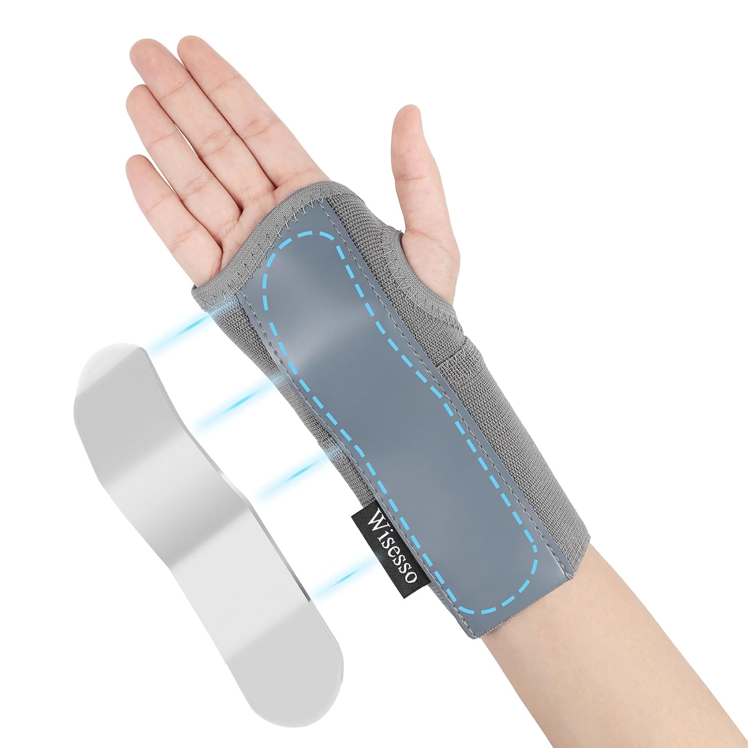 Amazon.com: Wisesso Carpal Tunnel Wrist Brace, Adjustable Wrist Splint ...