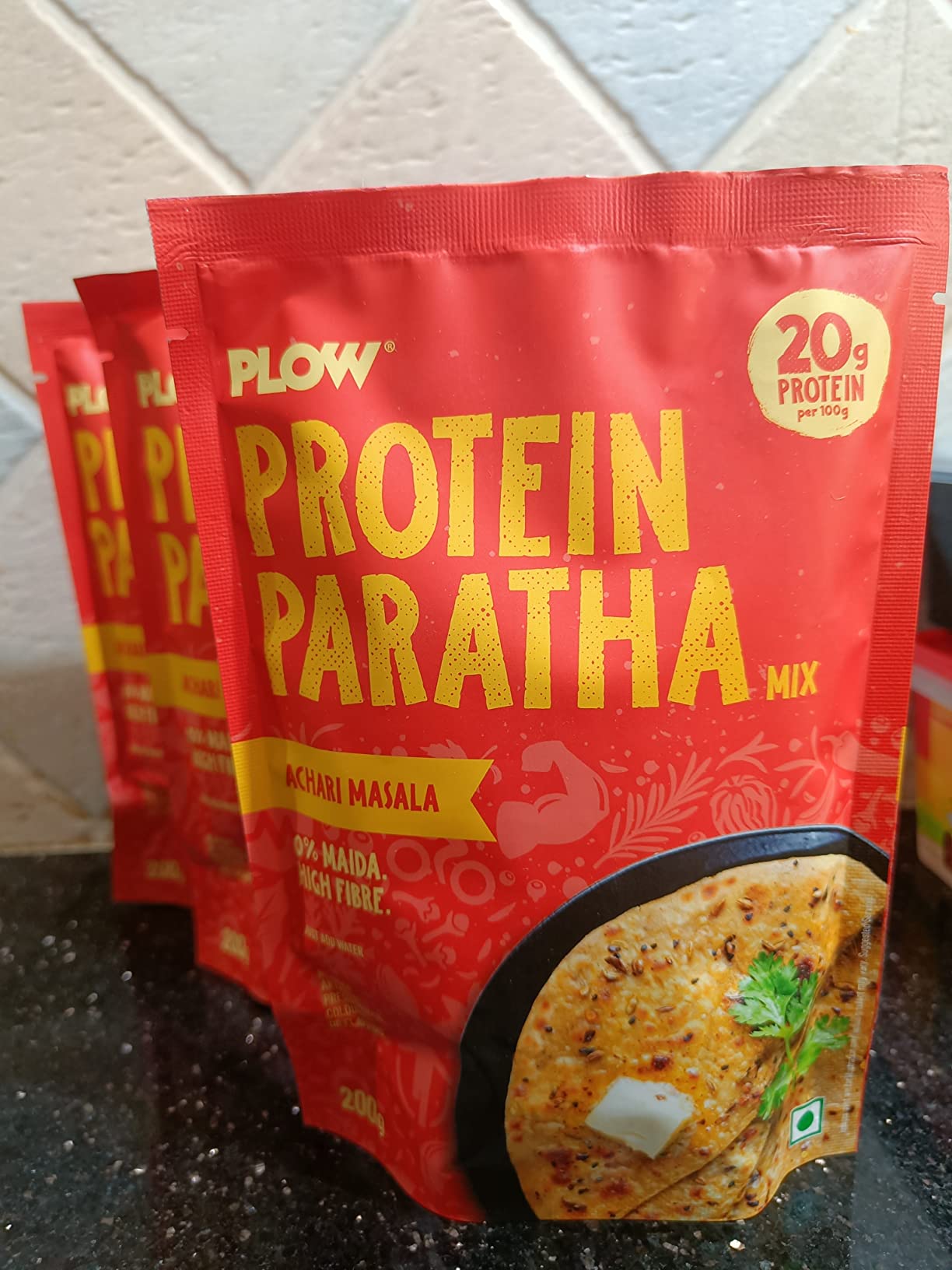 PLOW Protein Paratha Mix Indian Masala 600g (Makes 18 Parathas) - Plant ...