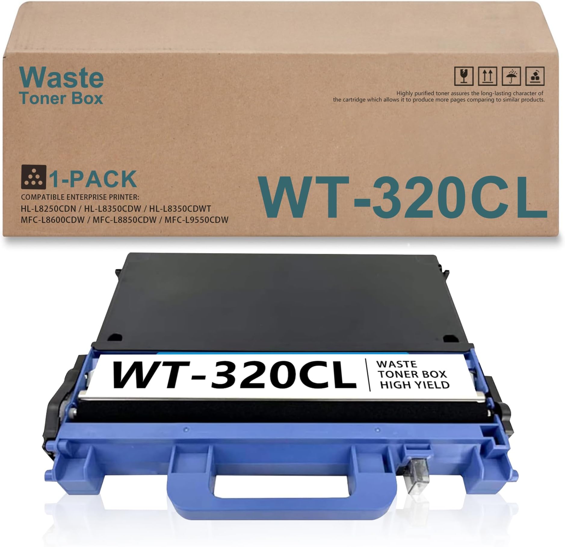Amazon.com: WT320CL WT-320CL Black Waste Toner Box 1-Pack - Replacement ...