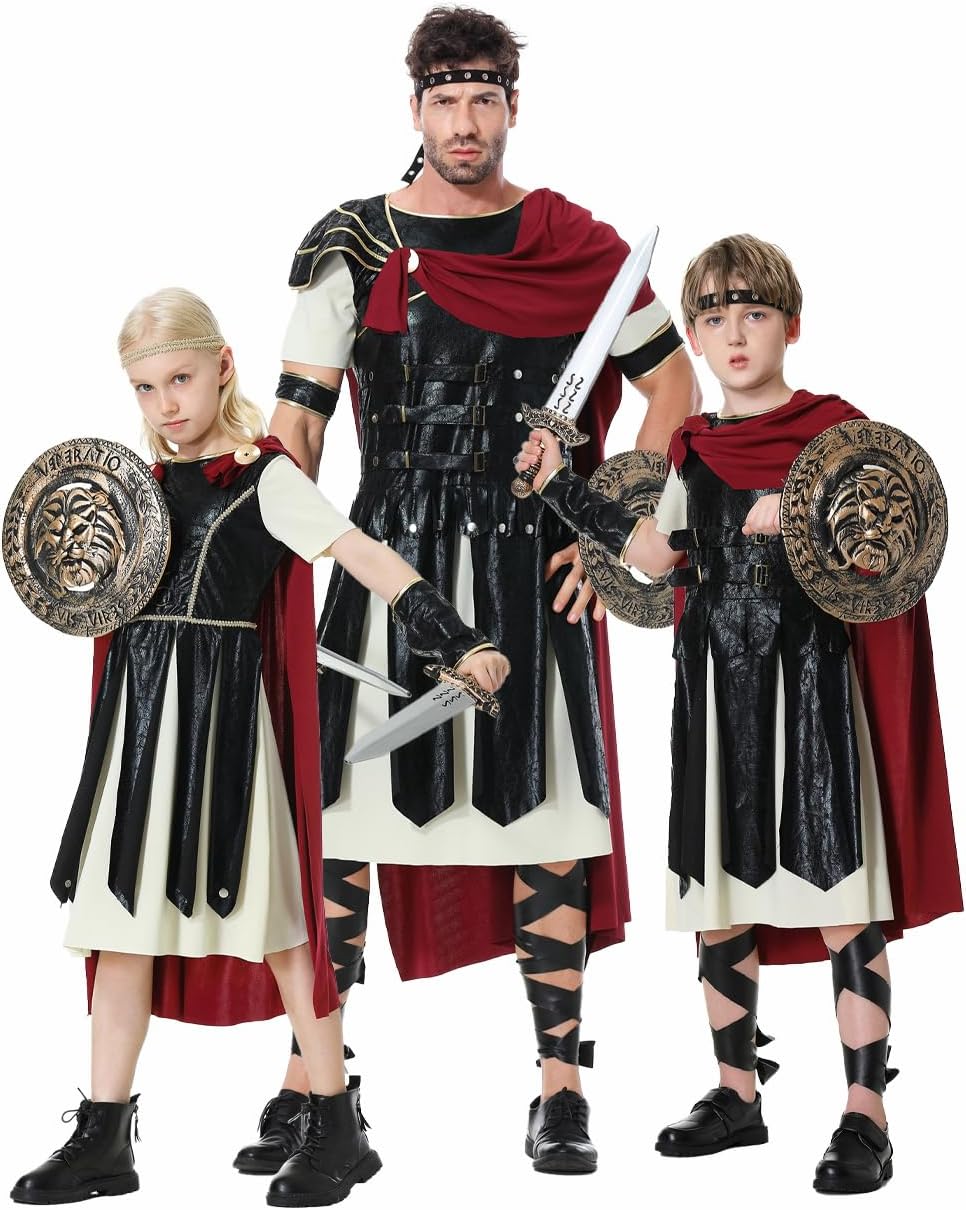 Amazon.com: MEYOIJK Roman Gladiator Warrior for Adults and Kids ...