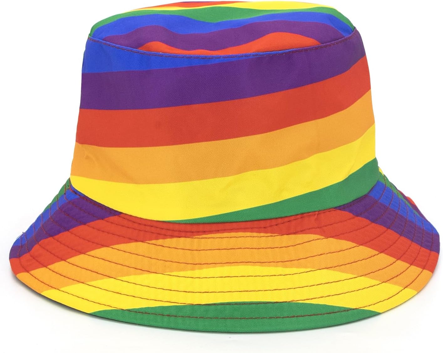Bucket Sun Hat, Rainbow Bucket Hat LGBT Gay Pride Flat Caps Double-Side ...
