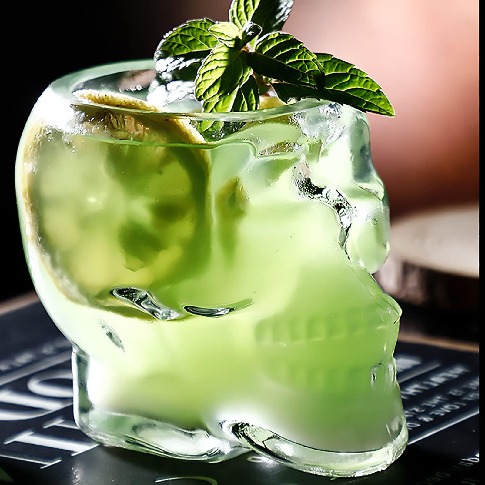 Amazon.com | Skull Glasses 360 ML 12 oz Set of Two Handmade, Mouth ...