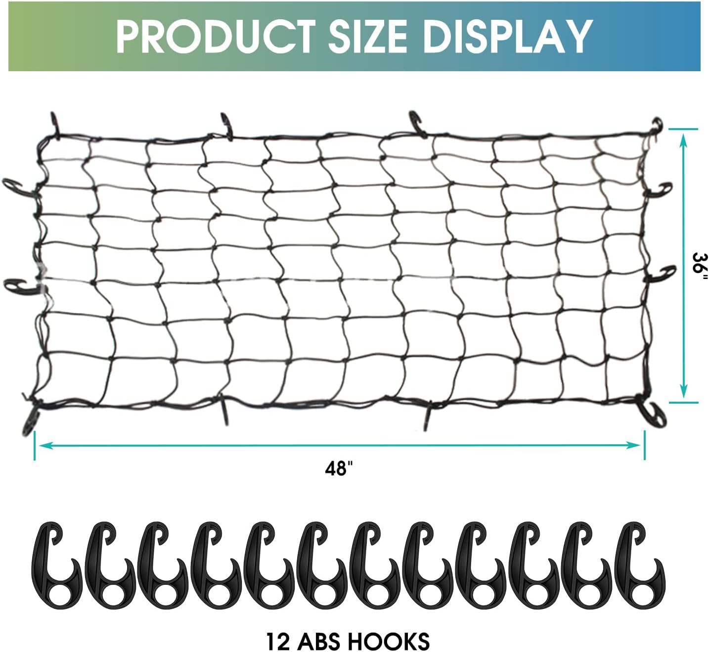 KAIZONPOT Cesta de carga para enganche de remolque de 60 x 24 x 6 pulgadas, capacidad de 550 ...
