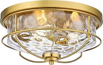 15 Inch Flush Mount Ceiling Light, HWH 3-Light Modern Close to Ceiling ...
