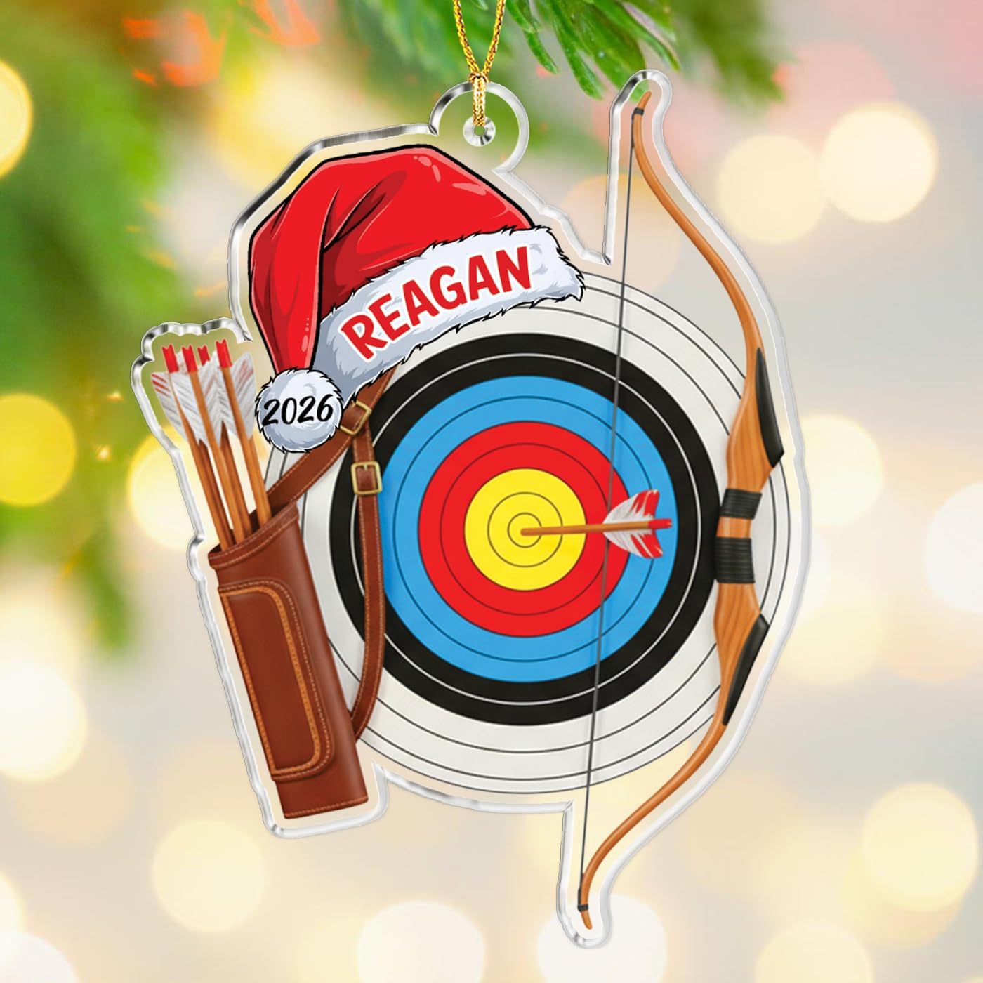 Amazon.com: Customized Archery Shaped Xmas Ornament 2026, Personalized ...