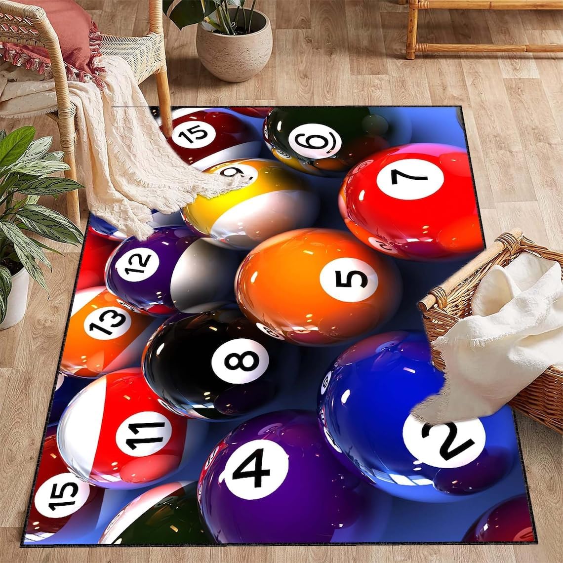 Amazon.com: 8 Ball Rug, 8 Ball Bedroom Aesthetics Rug, Minimalist Rug ...