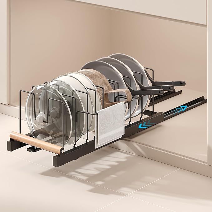 Amazon.com: Magheo Pull Out Pots and Pans Organizer Under Cabinet, 22 ...