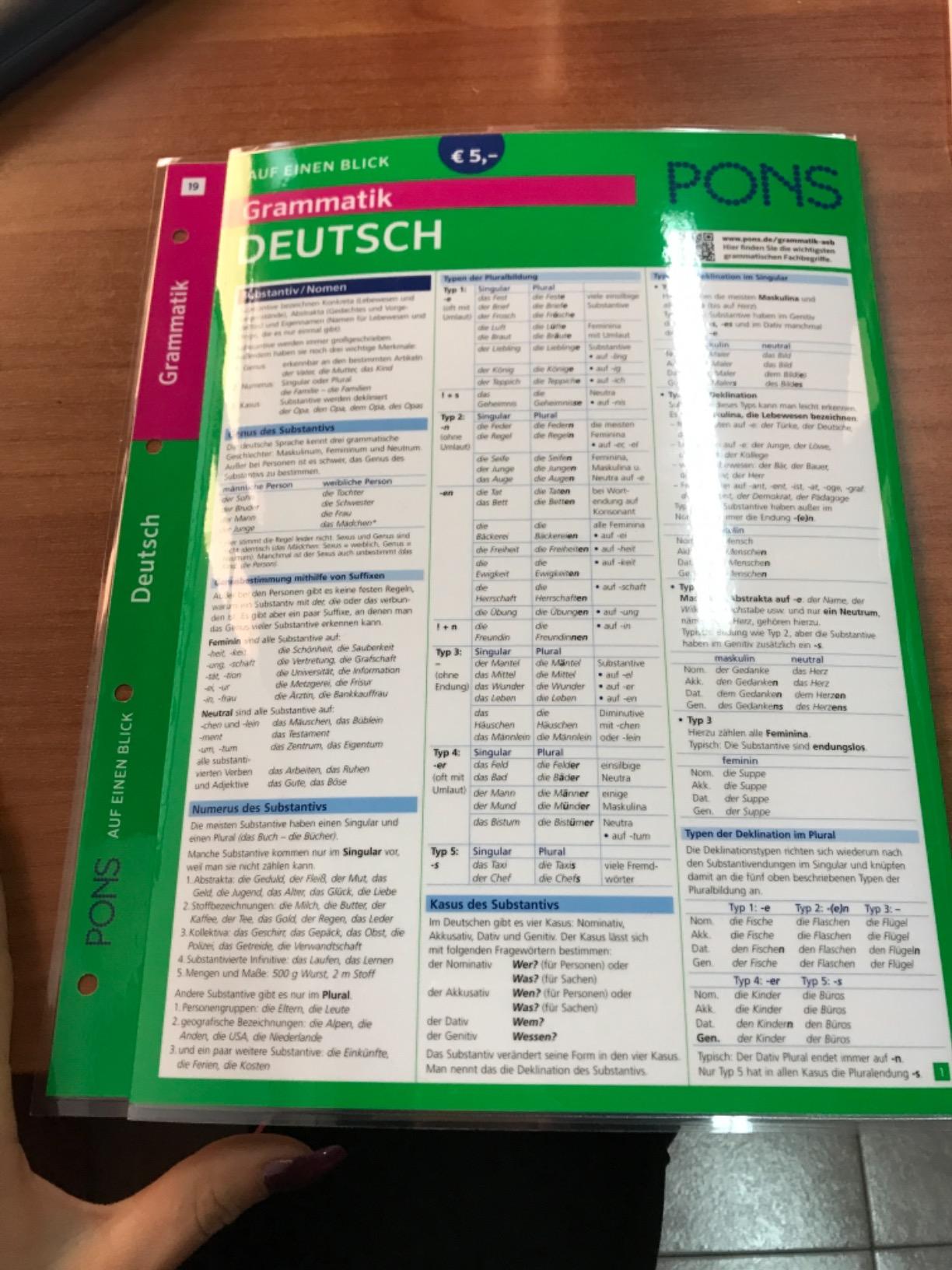 Pons German series: Pons Grammatik auf einen Blick: 19 : Klett (Ernst ...