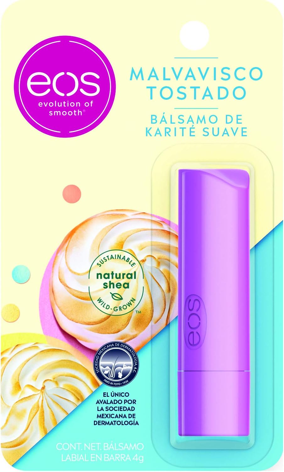 eos Balsamo labial eos barra sabor malvavisco tostado 4g : Amazon.com ...