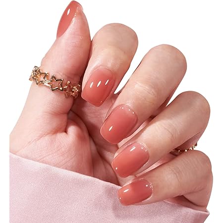 Amazon.com: French Tip Press On Nails Almond - BTArtbox Hot Pink Press On Nails Short, Stick On ...