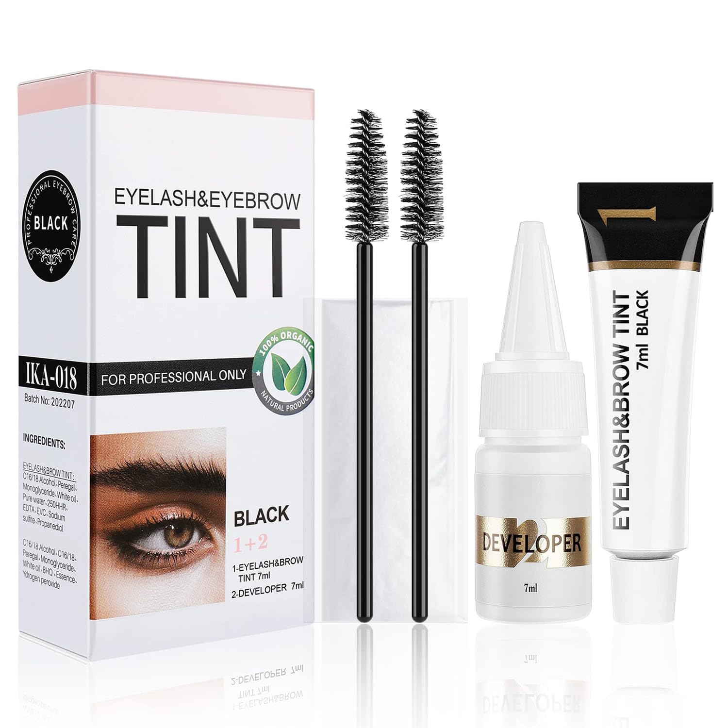 Amazon.com : 2 in 1 Black Lash & Brow Kit, Instant Eyebrow Makeup Set ...