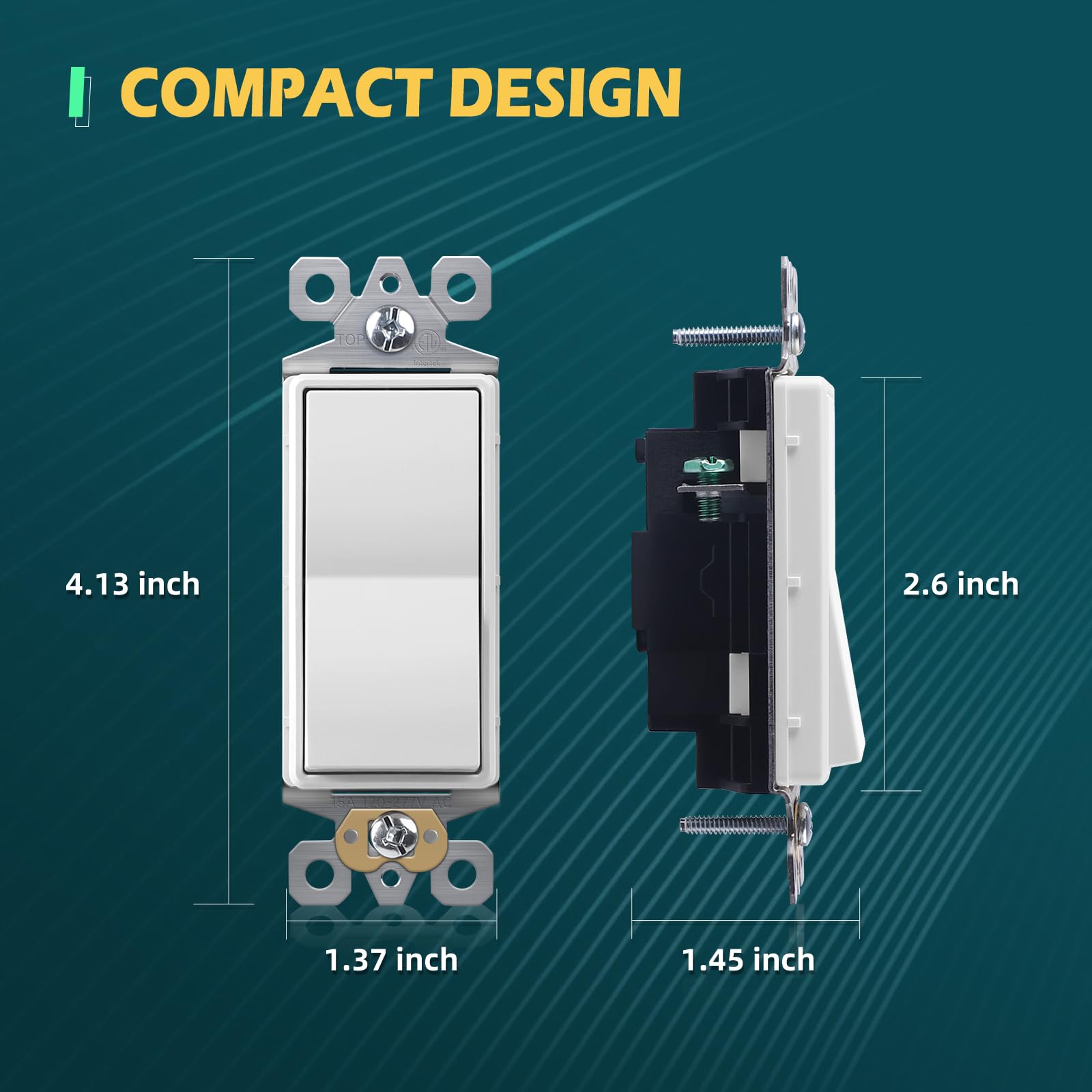 Single Pole Light Switch CML Single Pole Decorator Light Switch 20-Pack ...