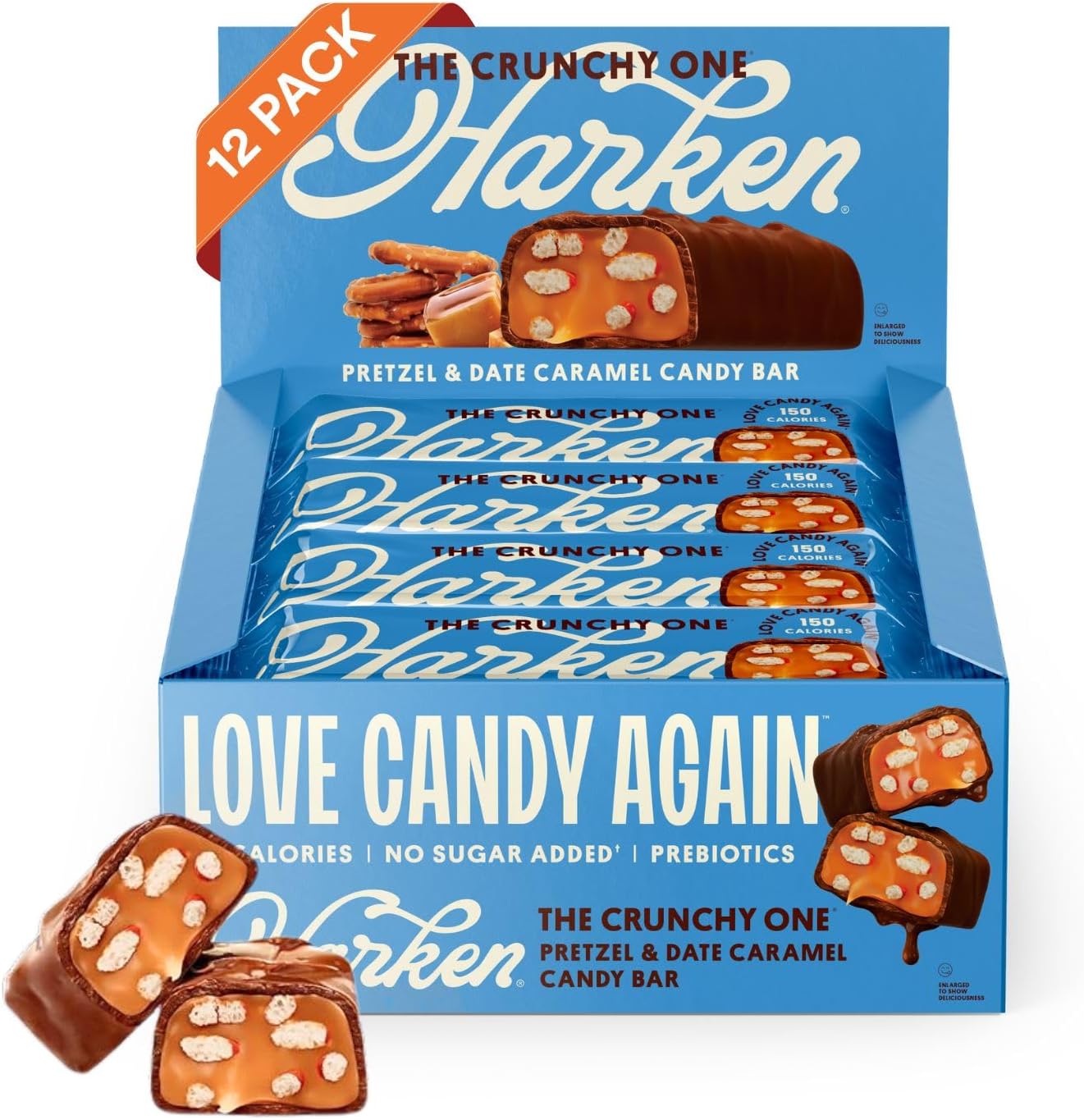 Amazon.com : Harken The Crunchy One – 12 Candy Bars - No Sugar Added ...