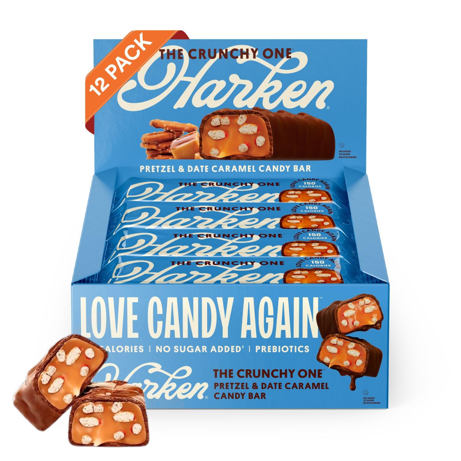 Amazon.com : Harken The Crunchy One – 12 Candy Bars - No Sugar Added ...