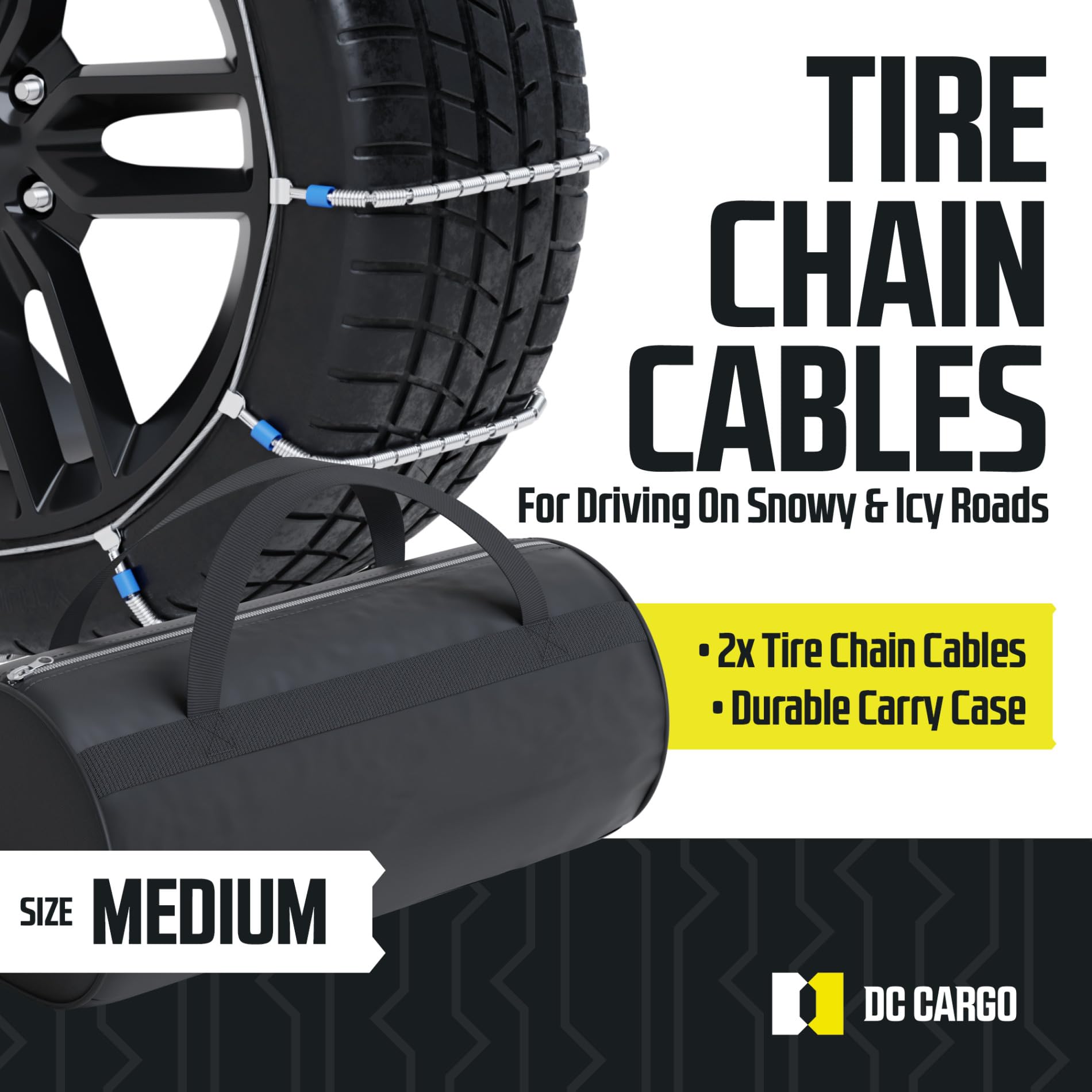 Snapklik.com : Tire Chain Cables For Snow & Ice, Fits Passenger Cars ...