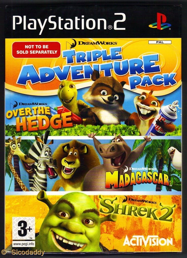 Triple Adventure Pack: Over The Hedge/ Madagascar/ Shrek 2 : Amazon.co ...