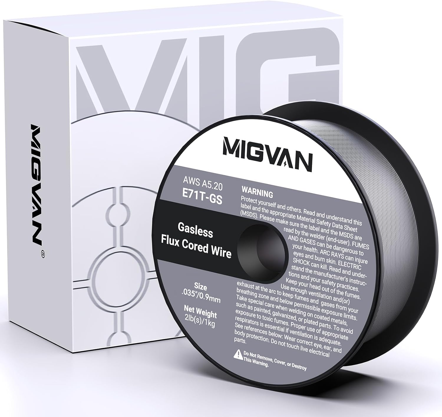 MIGVAN Flux Core Welder Wire .035 Diameter, E71T-GS Gasless Mig Welding ...
