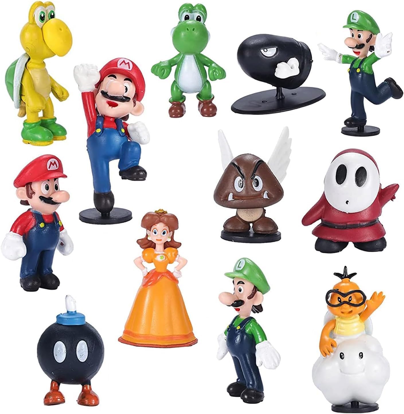 Amazon.com: 12 Packs Mario Toys Bros Super Mary Princess, Turtle ...