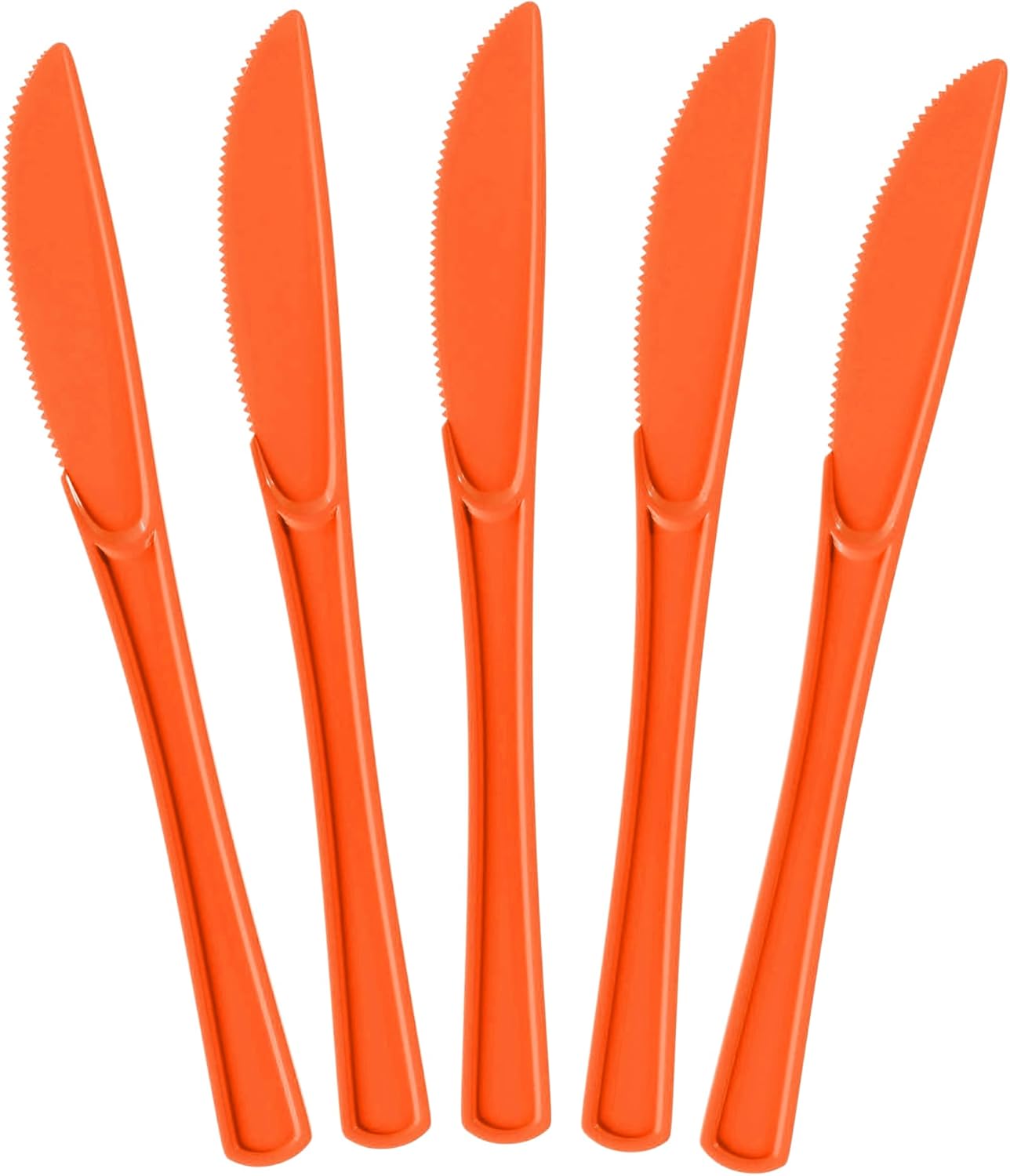 Amazon.com: Exquisite Party Solids Orange Plastic Knives 100 Pcs Orange ...