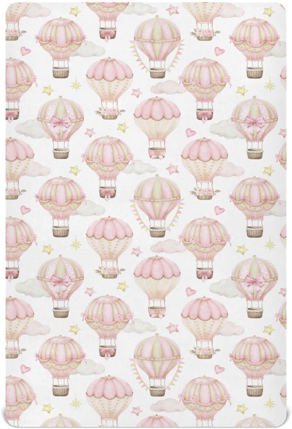 Amazon.com: Kigai Hot Air Balloon Clouds Crib Sheet for Boys and Girls ...