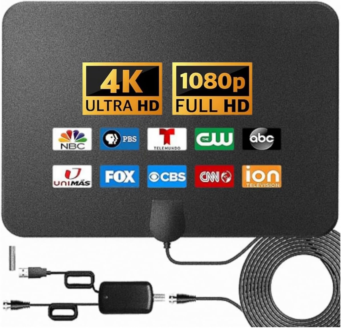 Amazon.com: TV Antenna Indoor Long Range 950 Miles, Supports 4K 1080p ...