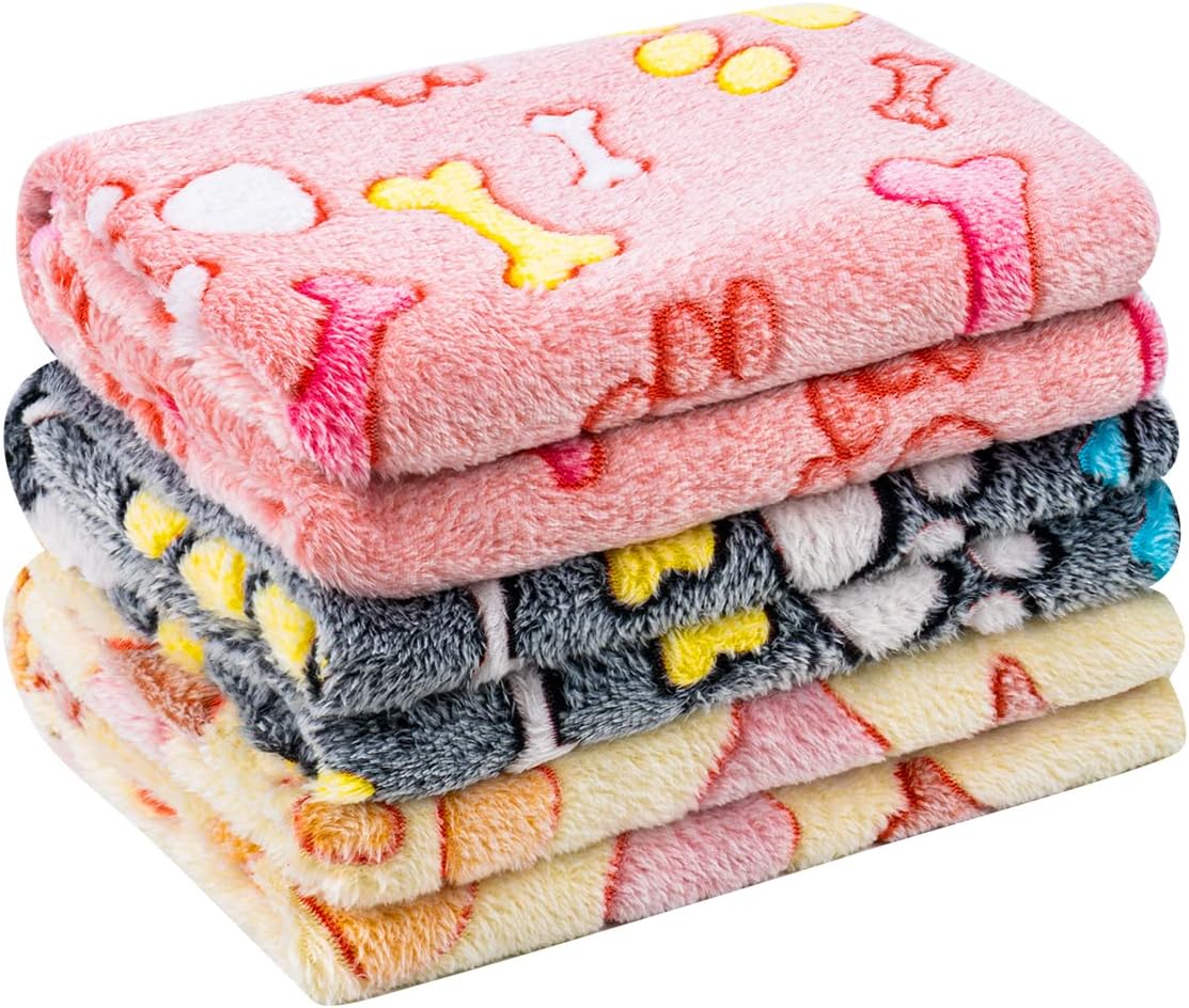 Amazon.com : Pet Soft 1 Pack 3 Pet Blankets for Dogs - Fluffy Cats Dogs ...