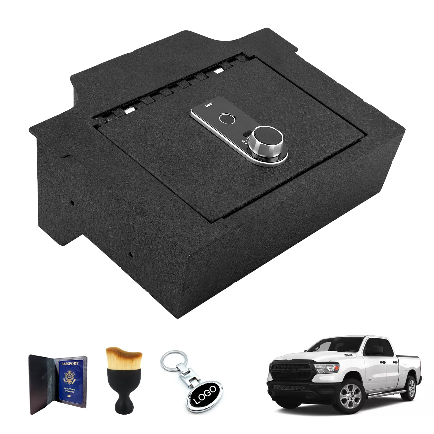 Snapklik.com : Center Console Gun Safe Vault Compatible