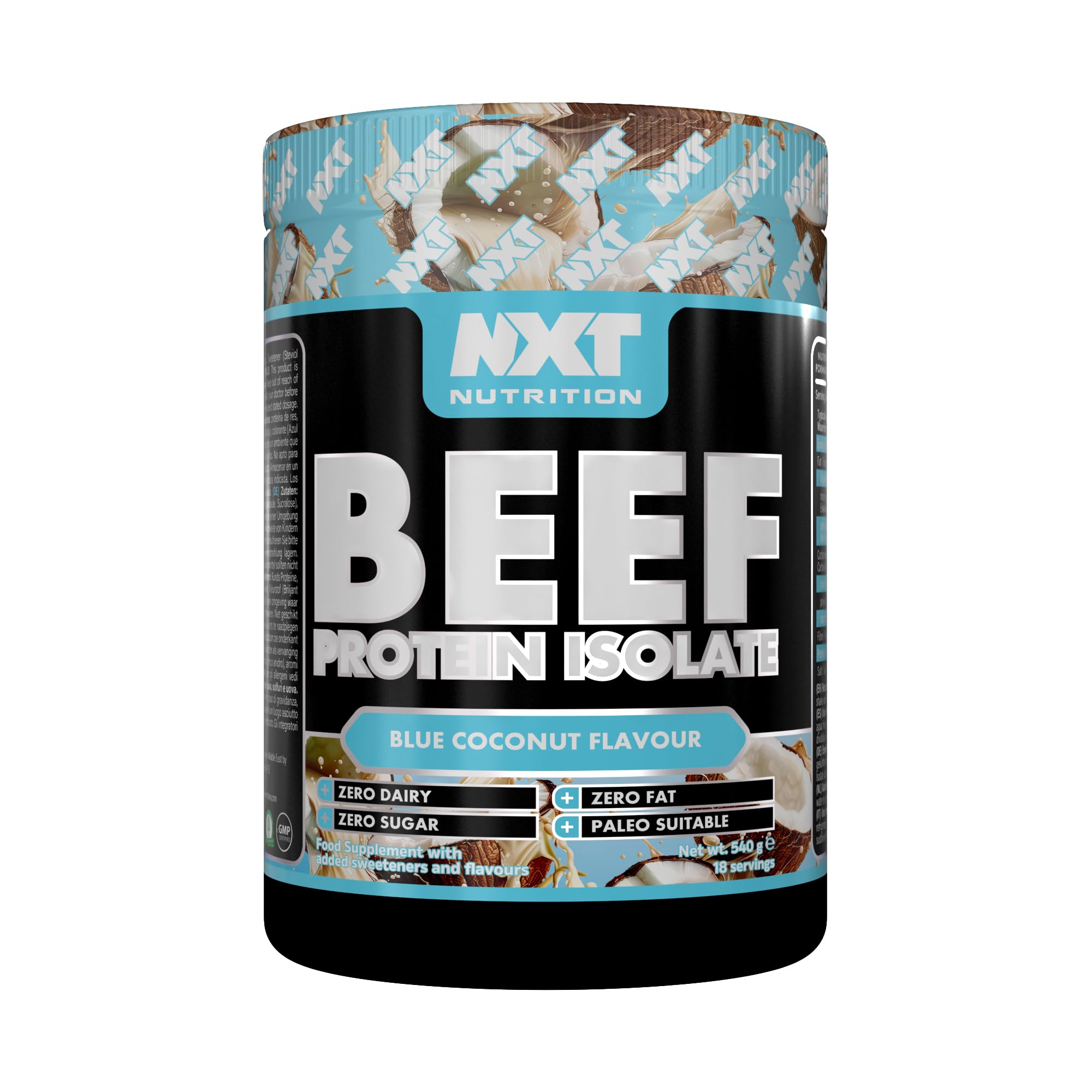 NXT Beef Protein Isolate 540g - High Protein Powder in Natural Amino Acids - Paleo, Keto ...