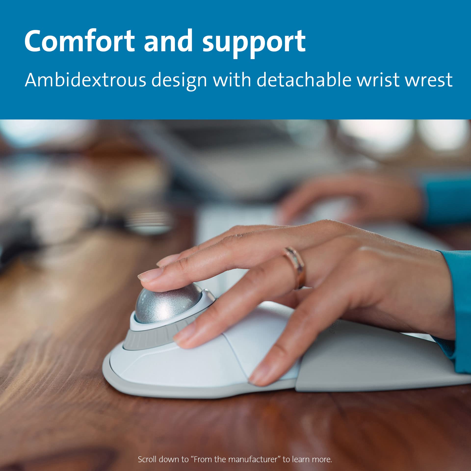 Kensington Orbit Wireless Trackball with Scroll Ring, Professional ...