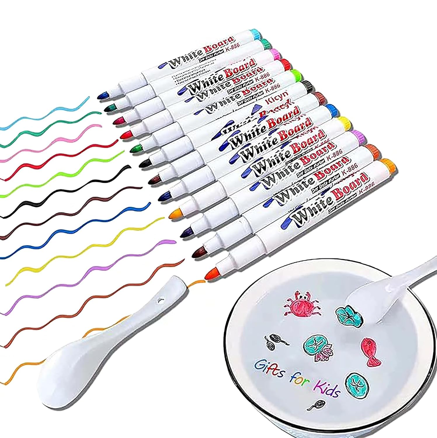 ZURU BUNCH® Set os 12pcs Magic Drawing Pen Bundle, 8 Colors Magical ...