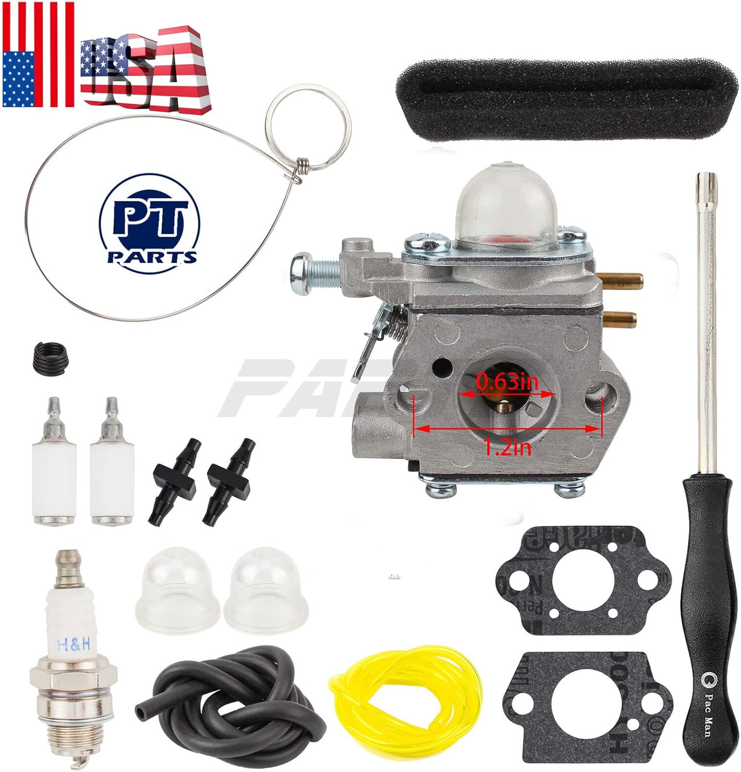 Amazon.com: Carburetor Carb For Ryobi Y128 21AK125G900 Mower with model ...