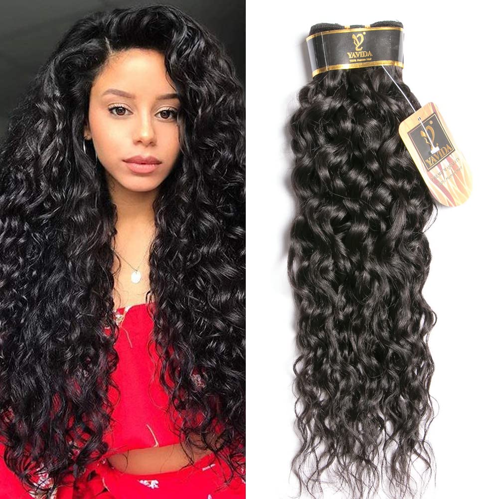 Amazon.com : Single Human Hair Bundle Water Wave Bundle Human Hair ...