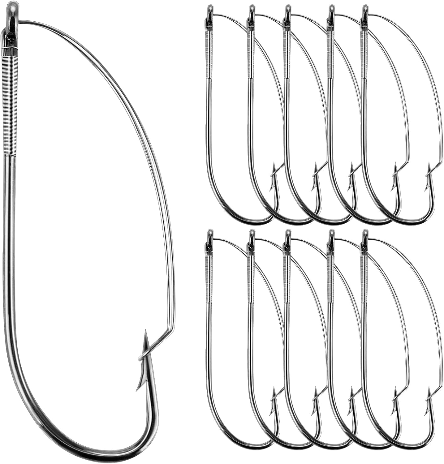 Amazon.com : 10PCS Wacky Rig Hooks, Weedless Hooks Wacky Worm Hooks ...