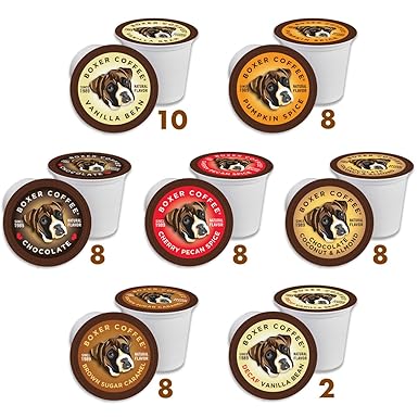 Amazon.com: Boxer Coffee 52 Count All-Natural Flavored Variety Pack ...