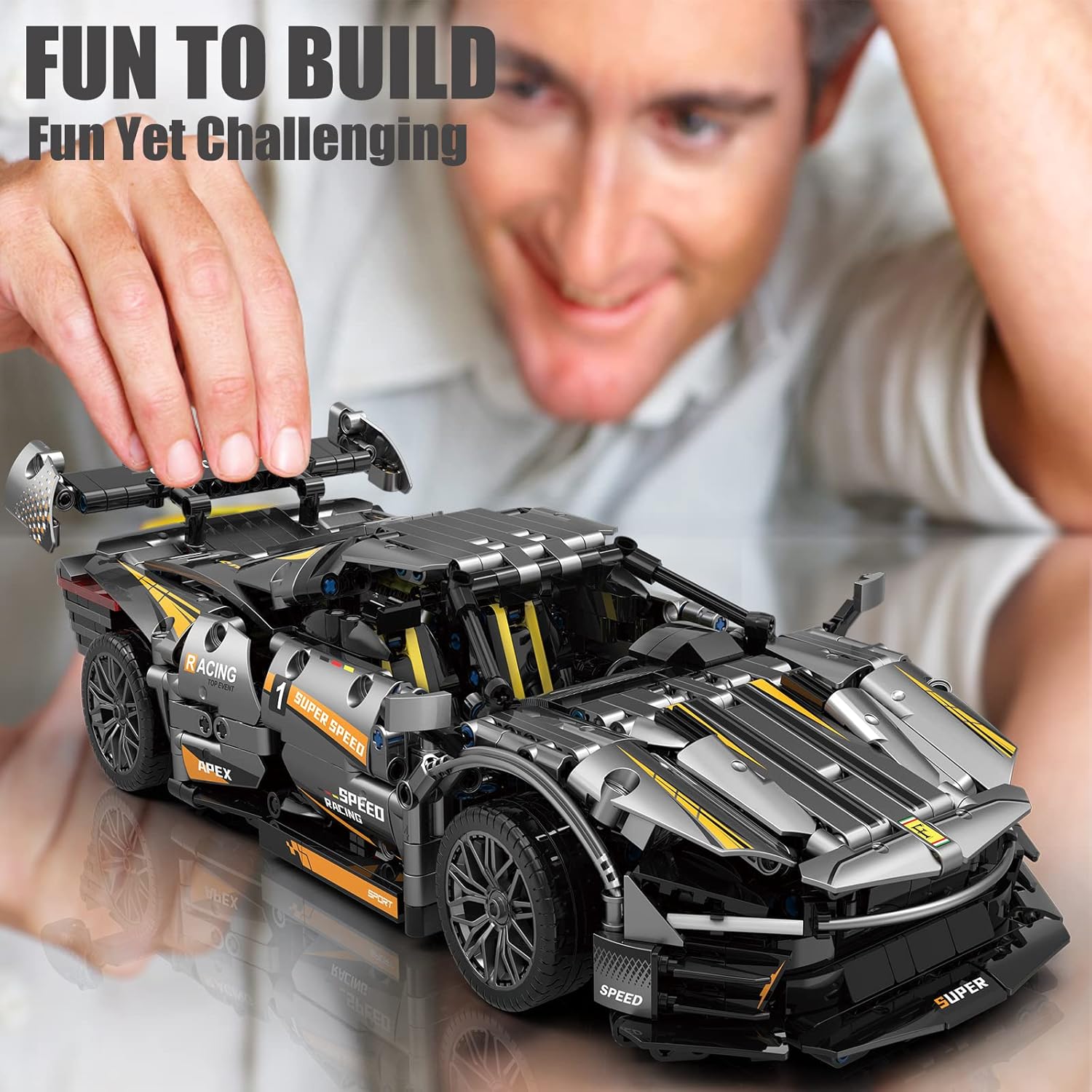 MJDDJA Race Car Building Blocks Gifts for Teenage Boys, Model Car for ...