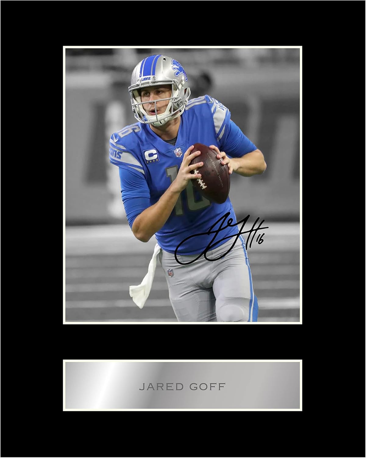 Amazon.com: Jared Goff Pre Printed Signature Signed Mounted Photo ...
