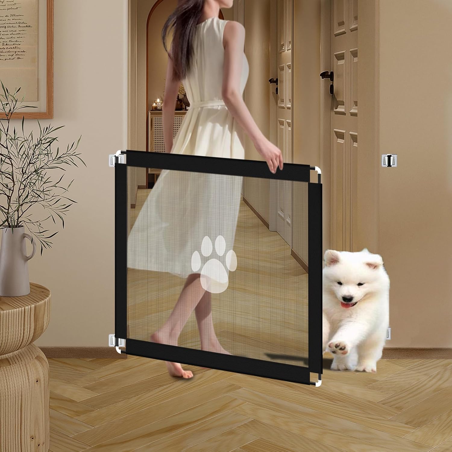 Dog door safety gate Stair gate Door safety gate without drilling Dog ...