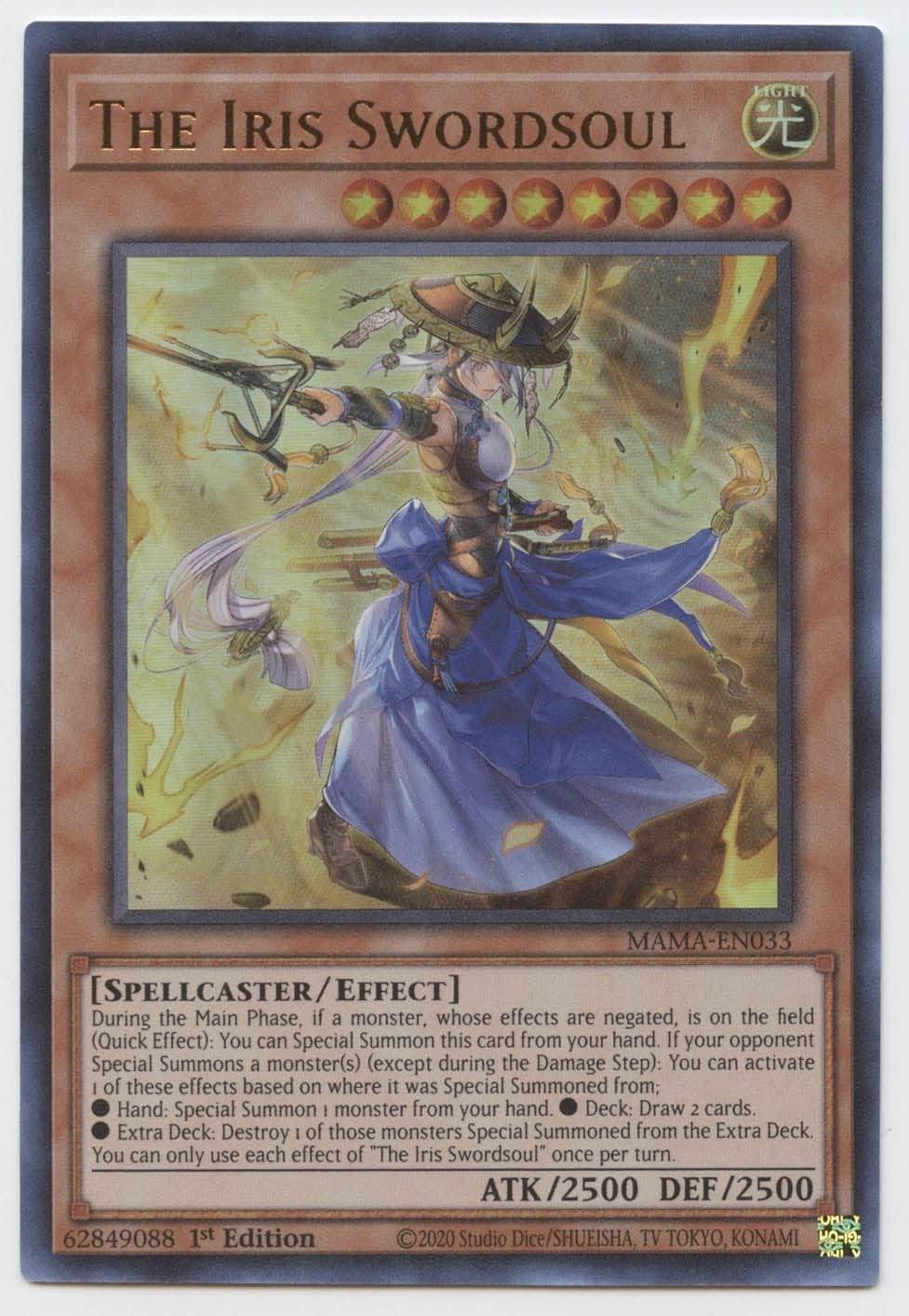 Amazon.com: The Iris Swordsoul - MAMA-EN033 - Ultra Rare - 1st Edition : Toys & Games