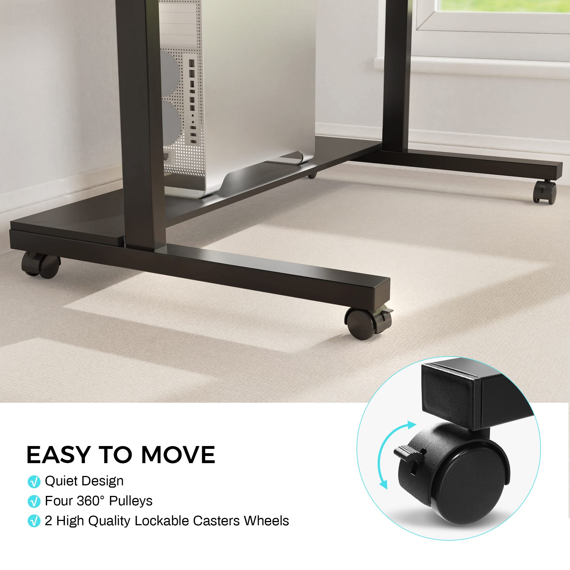 Buy EUREKA ERGONOMIC Mobile Height Adjustable Standing Desk,41 Inch ...