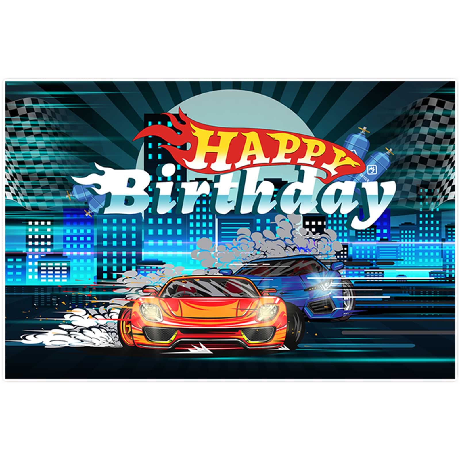 Allenjoy 68 X 45 Racing Drift Theme Party Backdrop Sports | Desertcart ...